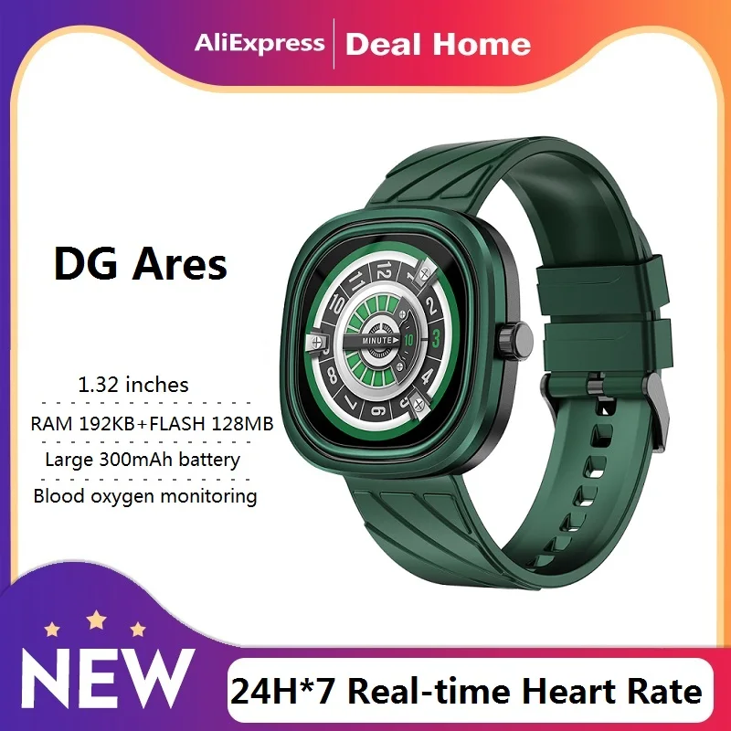 DOOGEE DG Ares Smart Watch Men Women 1.32" Retina Level Round Screen ...