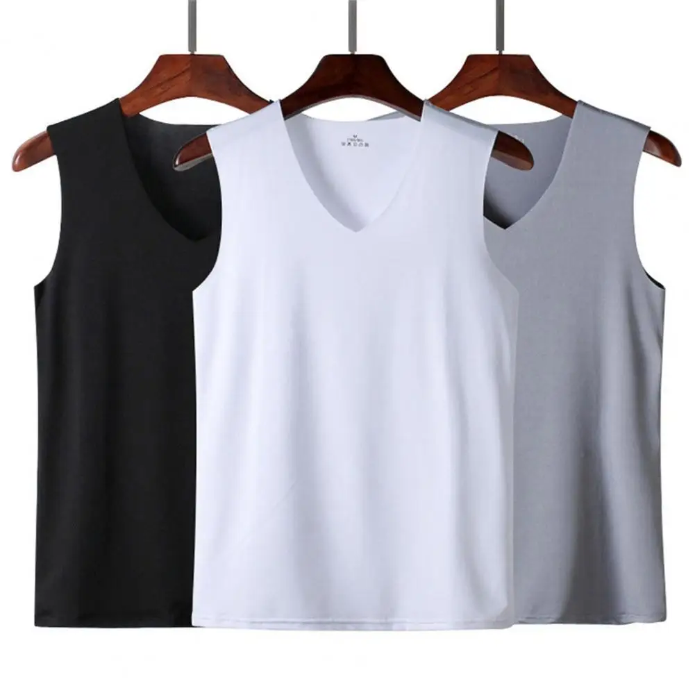 Summer-Men-Casual-Tank-Top-Solid-Color-Ice-silk-Sleeveless-Male-Vest ...