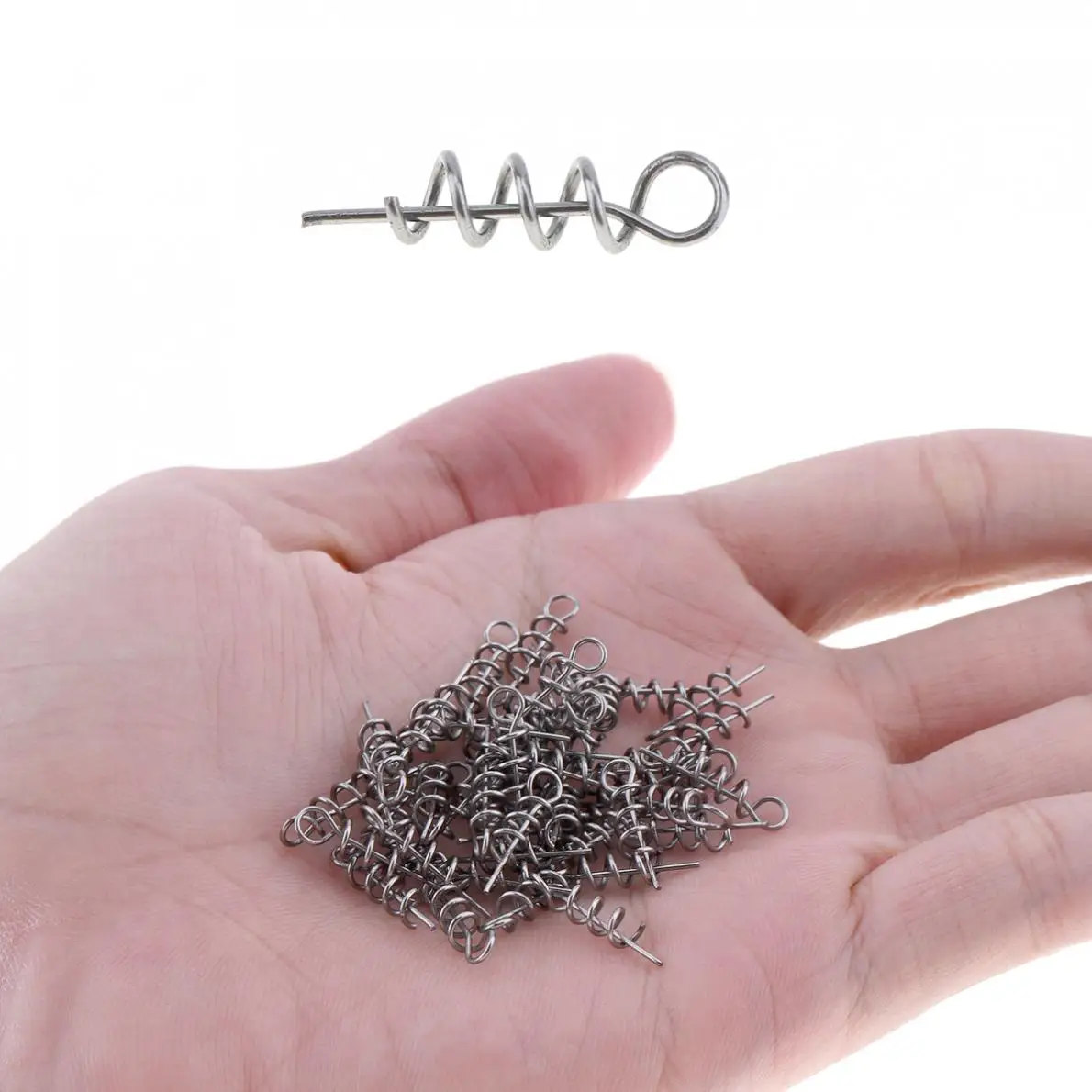 50pcs/lot Soft Pin Fishing Lures Fixed Latch Needle Soft Worms Bait ...