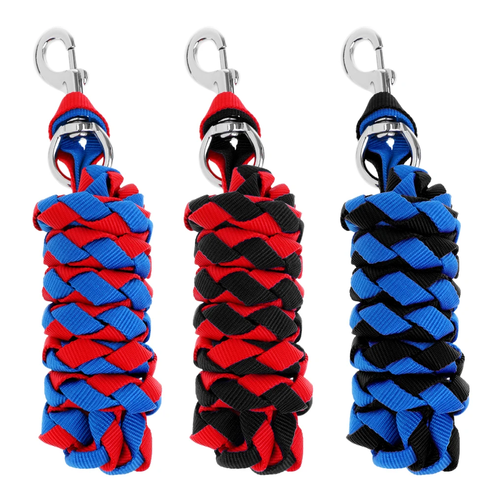 Braided-Equestrian-Lead-Rope-Heavy-Duty-Nylon-Long-Lead-Rope-for-Horse ...