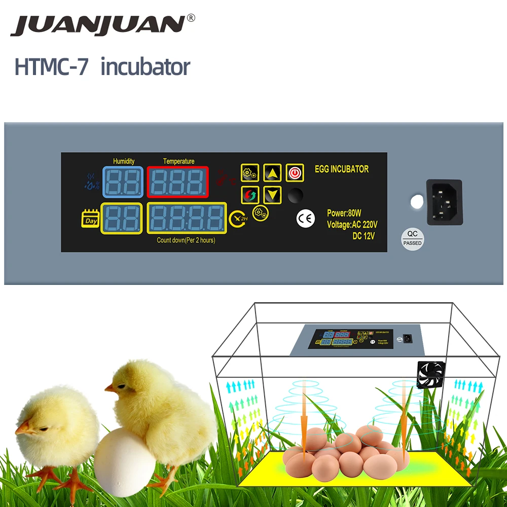 HTMC-7-Mini-Egg-intelligent-Incubator-Automatic-Fan-Motor-DIY-Constant ...