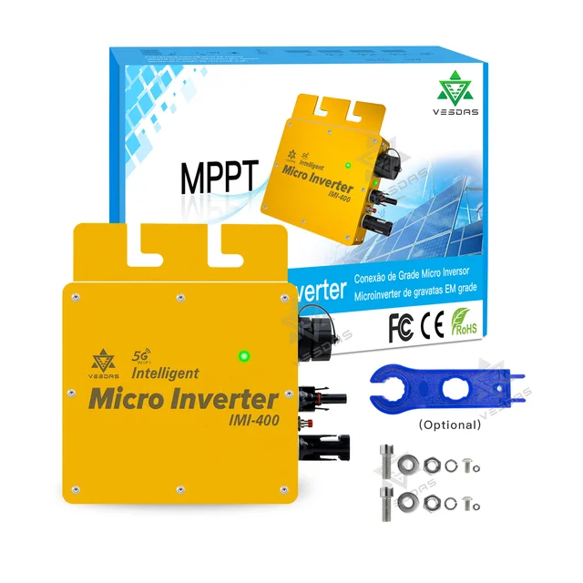 Imi400 Micro Solar Inverter Mppt 400W Rácskötési 22-50Vdc Pure Sine Wave Converter 110V 220 V Ac ...
