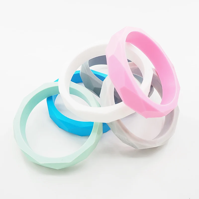 Chenkai-10PCS-BPA-Free-DIY-Silicone-Bangle-Teether-Baby-Teething-Bracelet-Chewing-Pendant ...