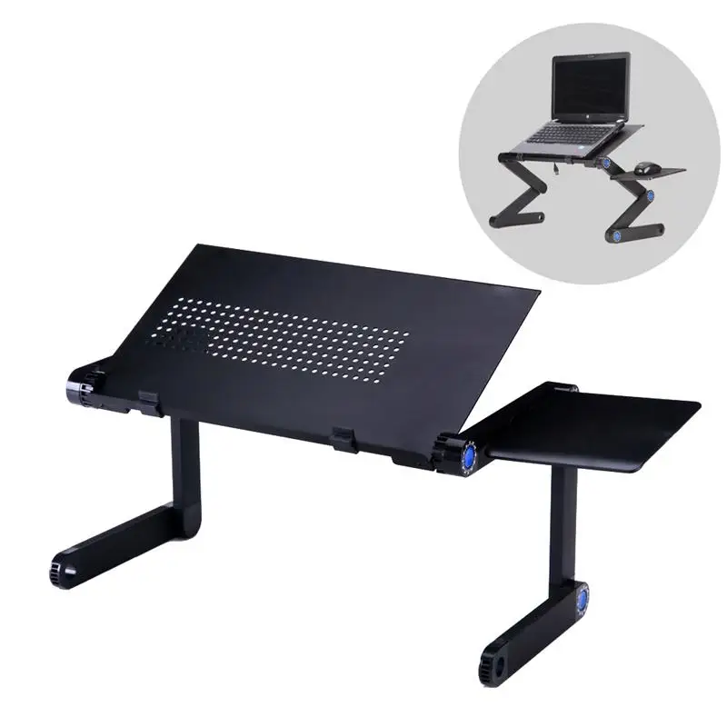 Adjustable Laptop Stand Portable Folding Computer Desk with Side Mount ...