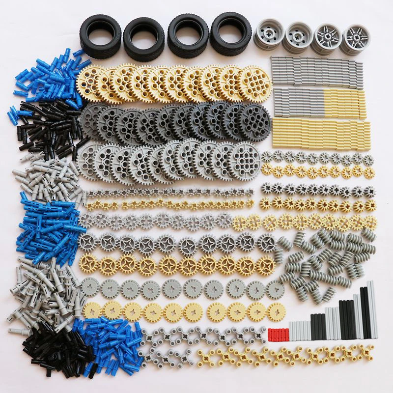 650pcs Technical Building Blocks Kits Parts Gears Rack Axle Connector ...