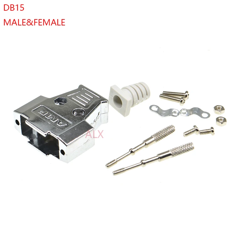1set-DB15-female-MALE-CONNECTOR-metal-shell-Solder-Type-D-Sub ...