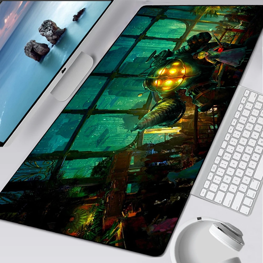 Bioshock 대형 게임 마우스 패드 컴퓨터 사무실 Mousepad PC 게이머 마우스 매트 노트북 Mausepad 마우스 ...