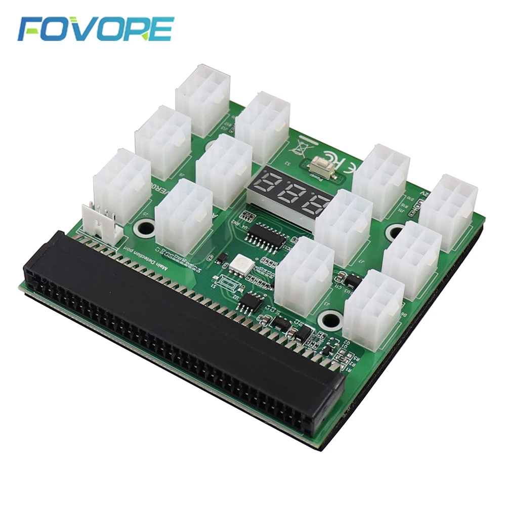Pci-e 12v 64pin To 12x 6pin Power Supply Server Adapter Breakout Board ...