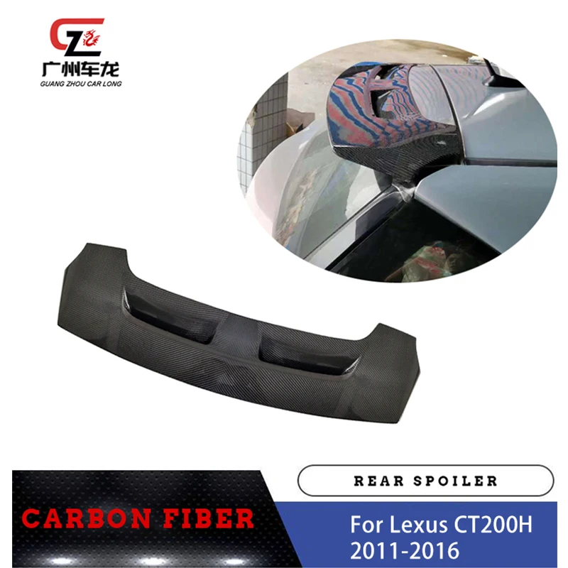 For LEXUS CT200H 2011 2016 Car Styling Real Carbon Fiber Rear Top Trunk ...