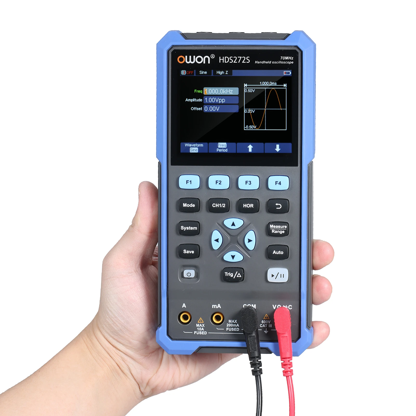Owon Hds272s 3-in-1 Oscilloscope Multimeter Waveform Generator 2ch ...