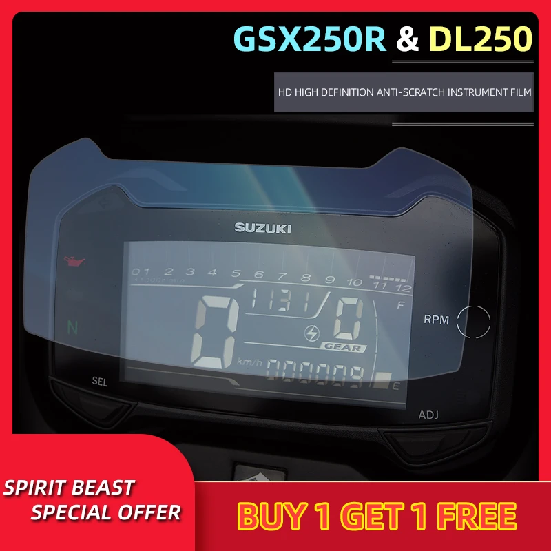 스피릿 비스트 오토바이 속도계 TPU 스크래치 보호 필름, 대시 보드 스크린 계기 필름, DL250 GSX 250R 용|스티커&스티커| - AliExpress