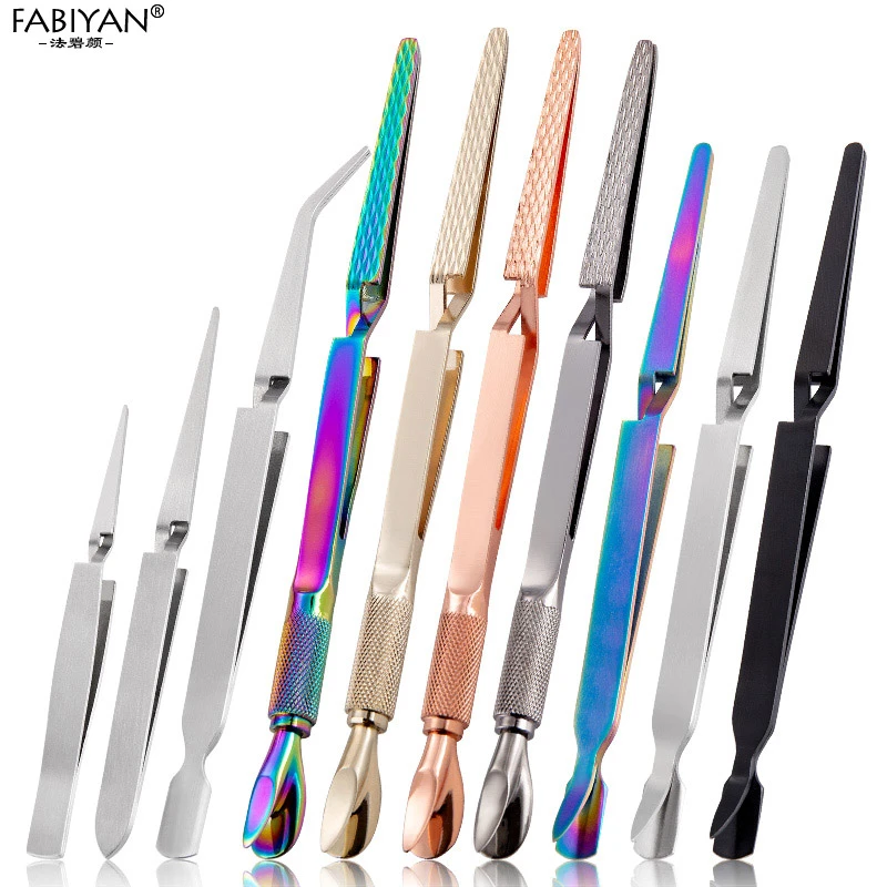 Nail Art Clip Shaping Nipper Tweezers Stainless Steel Tip Sculpture ...