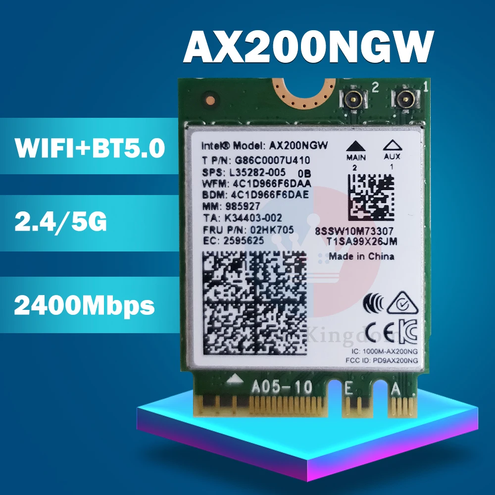 Cartes réseau,Carte réseau adaptateur sans fil AX200NGW pour Intel ...