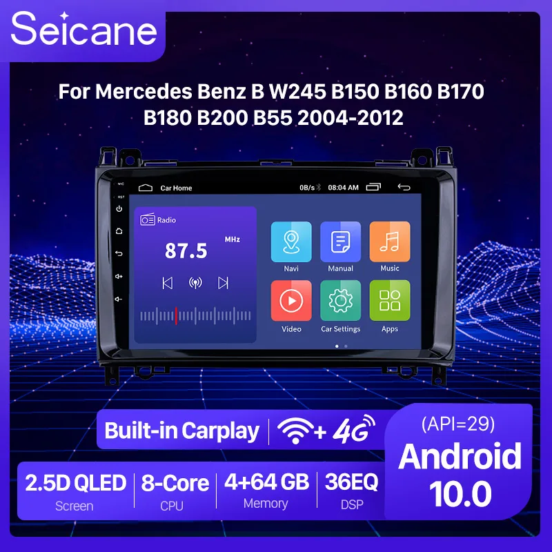 Seicane 2din 9 Inch Android 10.0 Car Stereo Player Gps For Mercedes ...