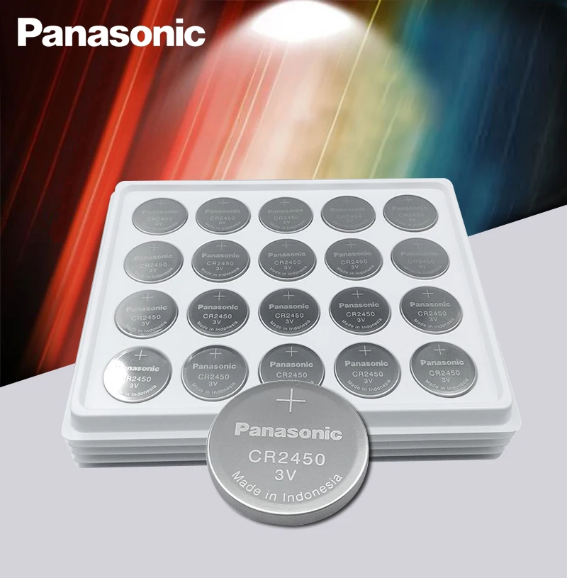 20PC ใหม่ Original Panasonic CR2450 CR 2450 3V Lithium แบตเตอรี่ ...