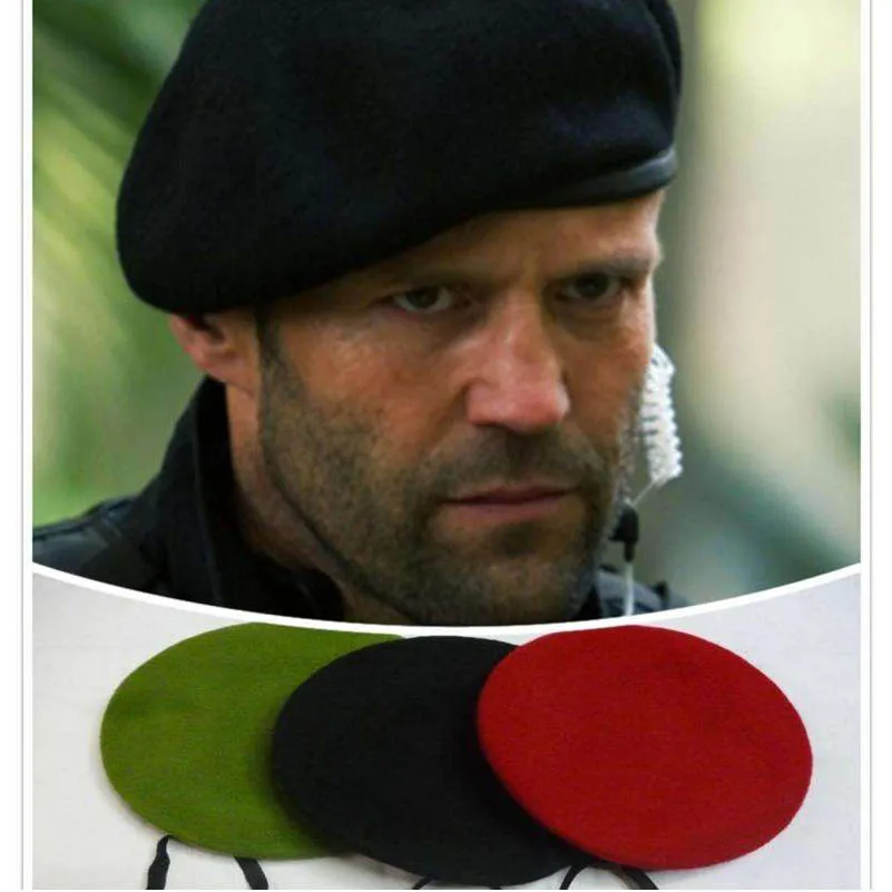 High Quality Jason Statham Men Beret Hat Male Wool Ivy Caps Gift ...