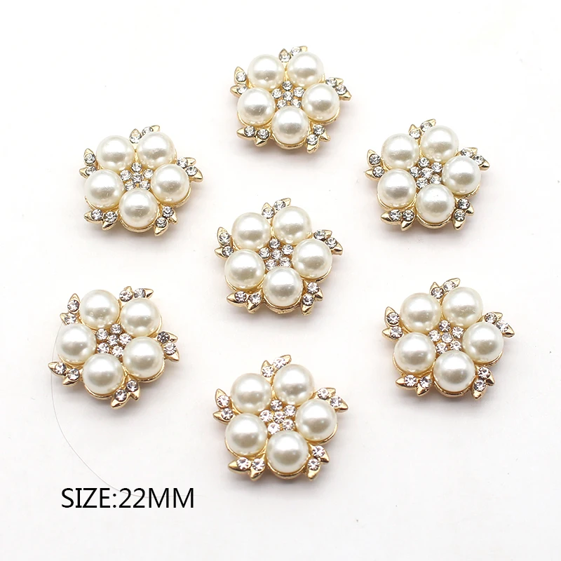 New-Fashion10pcs-lot-22mm-Metal-Alloy-Pearl-Buttons-Sewing-Handwork-Diy ...