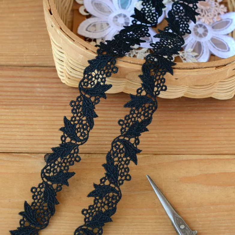 3-Meters-lot-Width-1-8cm-Black-Embroidered-Lace-Ribbon-for-Garments ...
