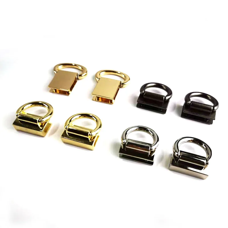 Metal Bag D Ring Side Clip Buckles Screw Chain Handles Hanger Hooks Diy ...