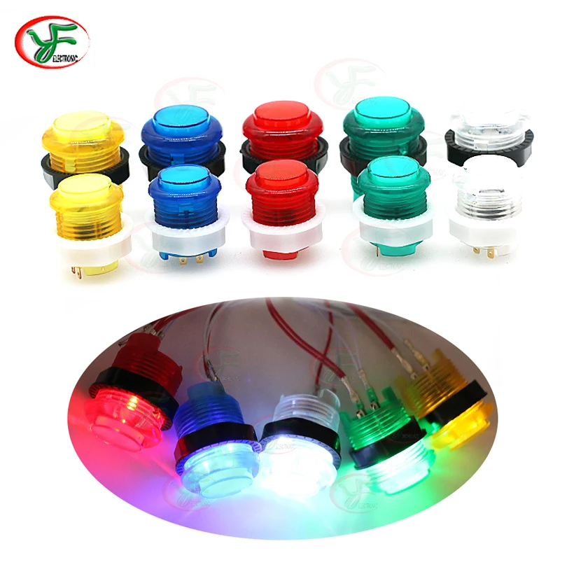 50-PCS-28mm-24mm-5V-LED-Illuminated-Light-Push-Button-With-Mirco-Swich ...