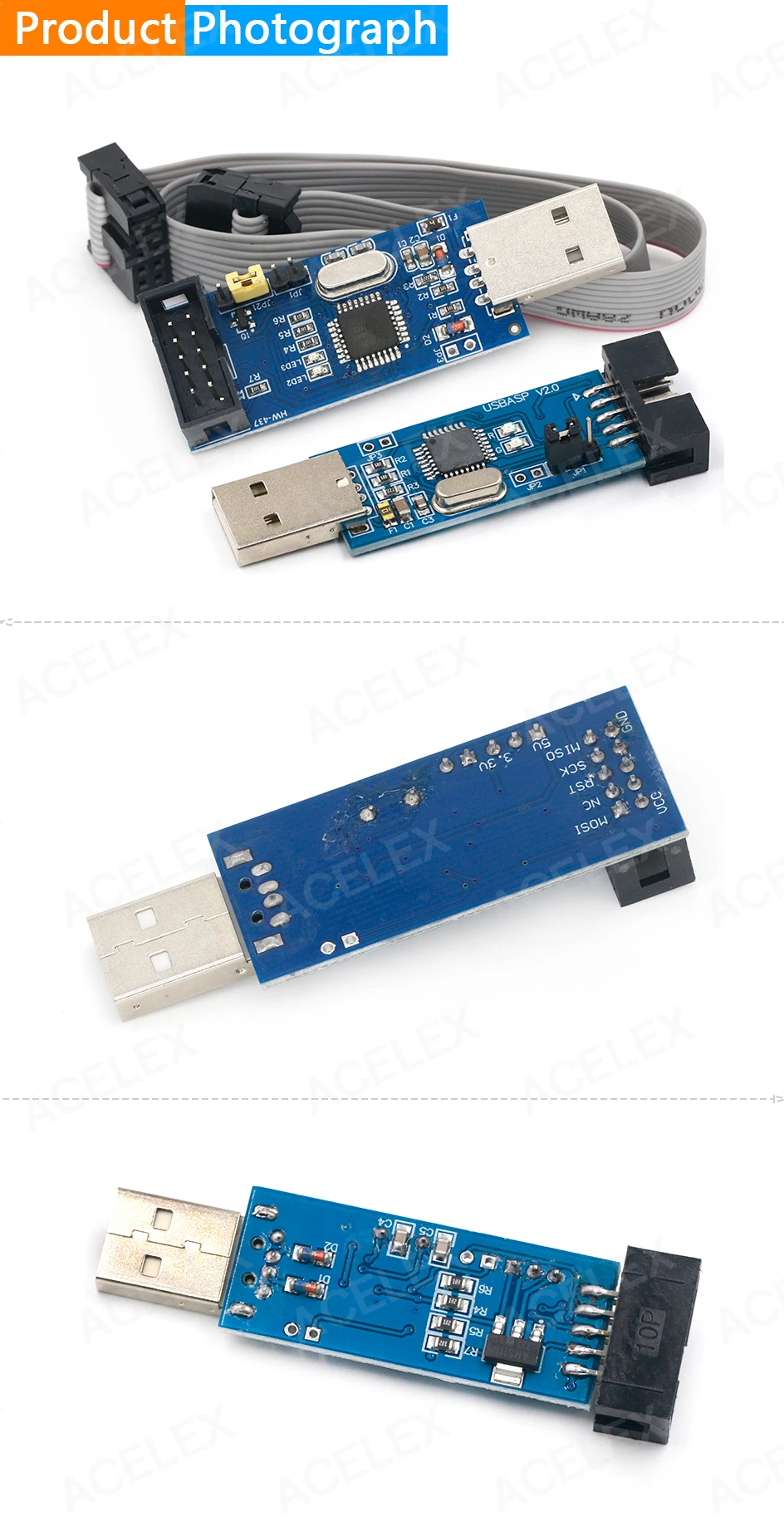USB-программатор USBASP USBISP AVR, USB-программатор ATMEGA8 ATMEGA128 ...