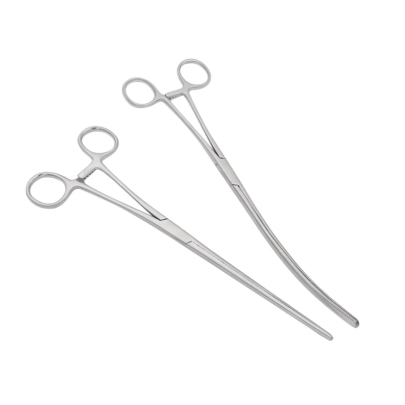 16-5cm-22cm-25cm-Bowel-Clamps-Intestinal-Forceps-Straight-Curved ...