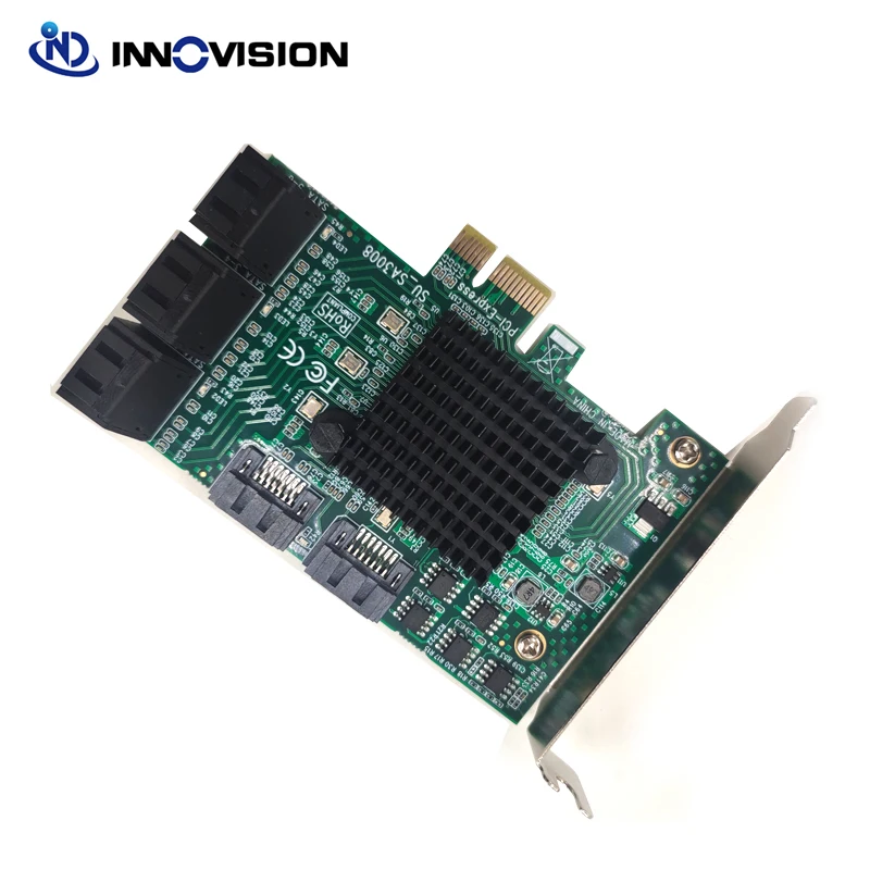 New 8 Ports Sata 3.0 To Pcie Expansion Card Pcie X1 Sata Adapter ...