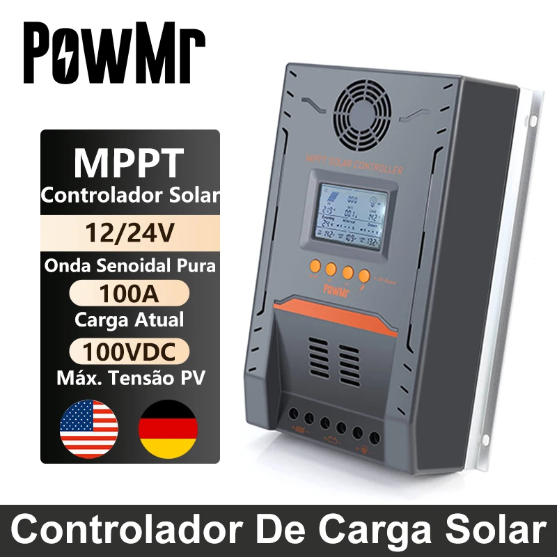 Powmr-100a-mppt-controlador-de-carga-solar-regulador-solar-12v-24v-auto ...