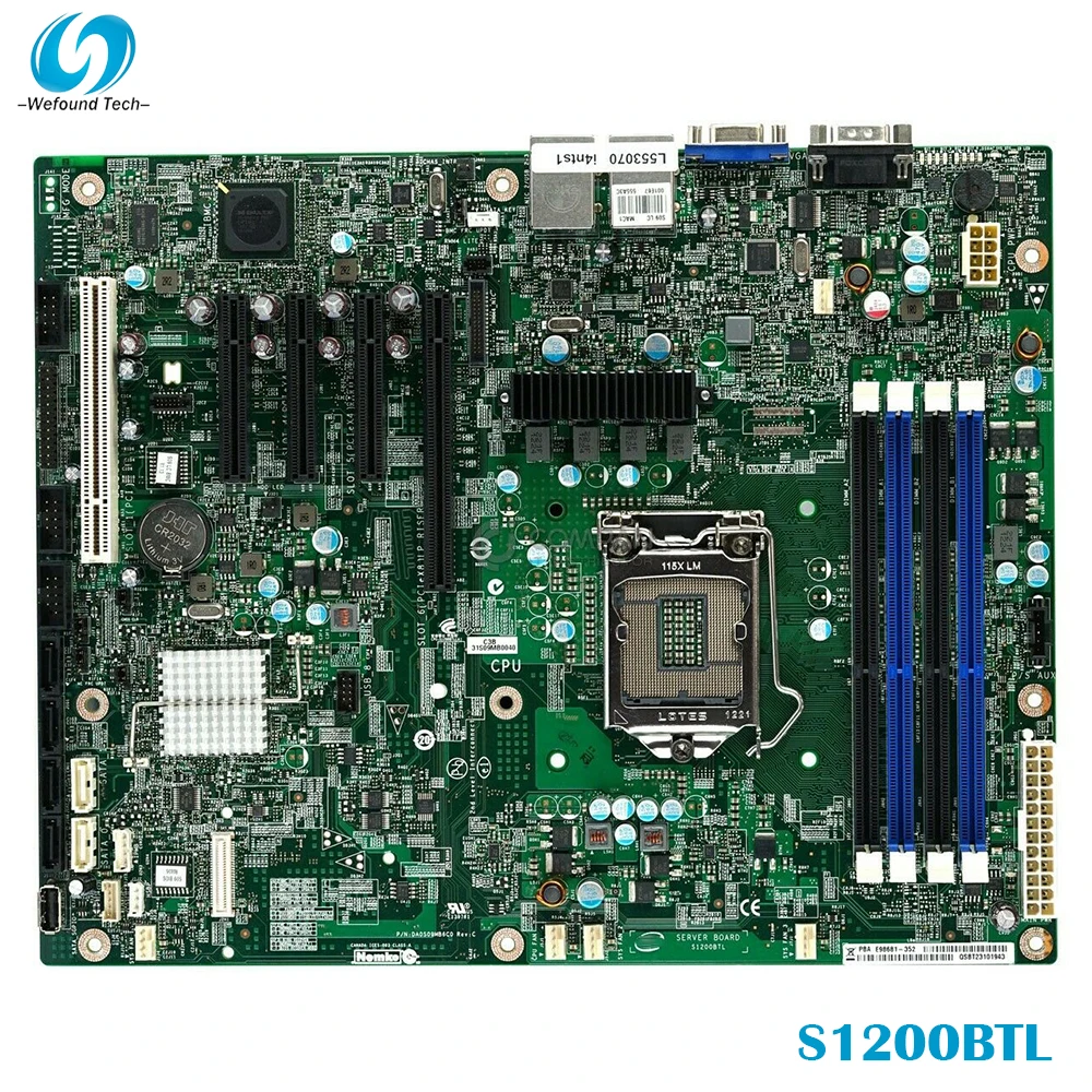 100% Working Server Motherboard For Intel S1200BTL ECC C216 1155 DDR3 ...