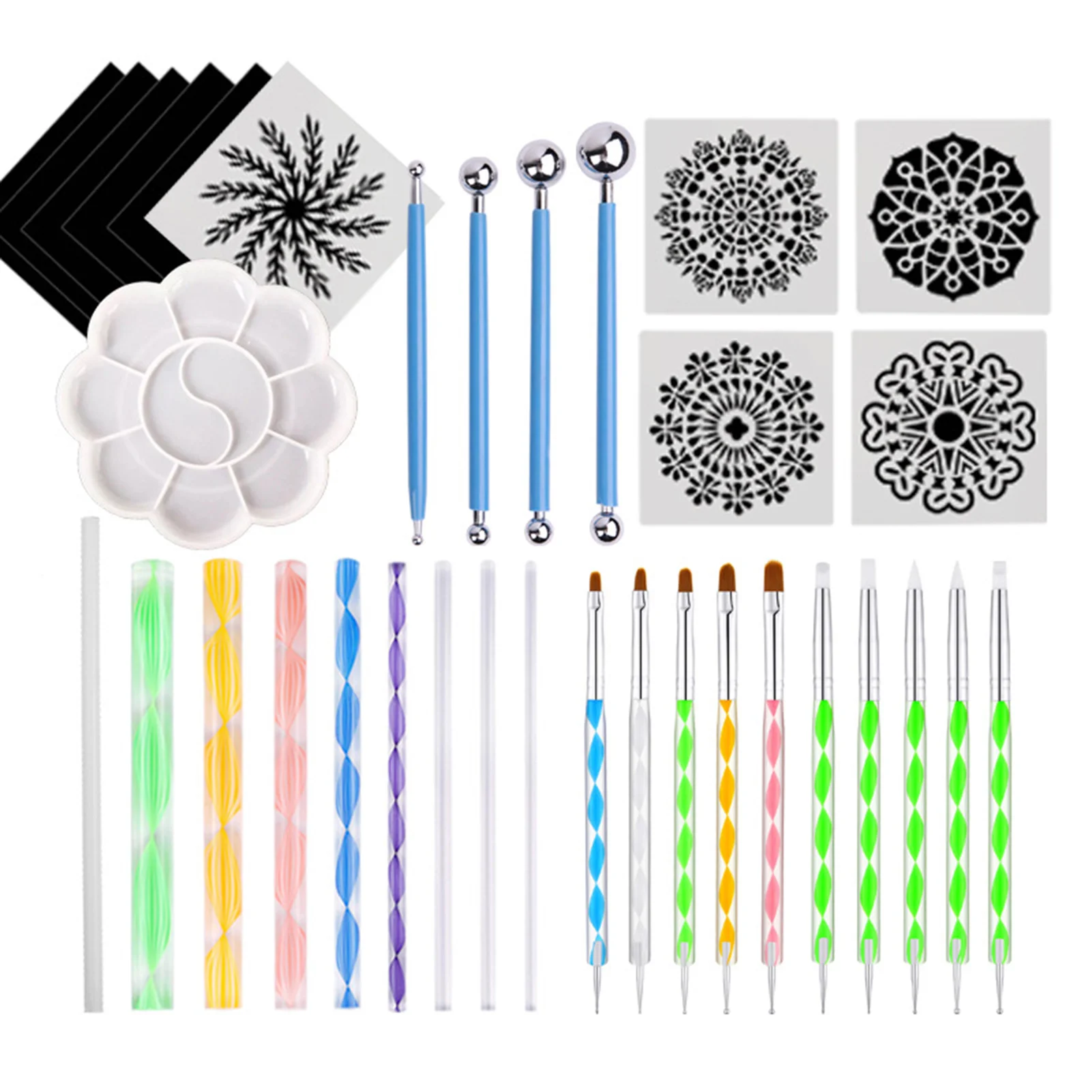 35Pcs-DIY-Mandala-Dotting-Tools-Set-For-Painting-Rocks-Dot-Kit-Rock ...