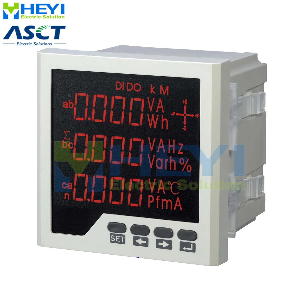 Three Phase Digital Meter 96*96mm Smart Multifunction Meter With Rs485 ...