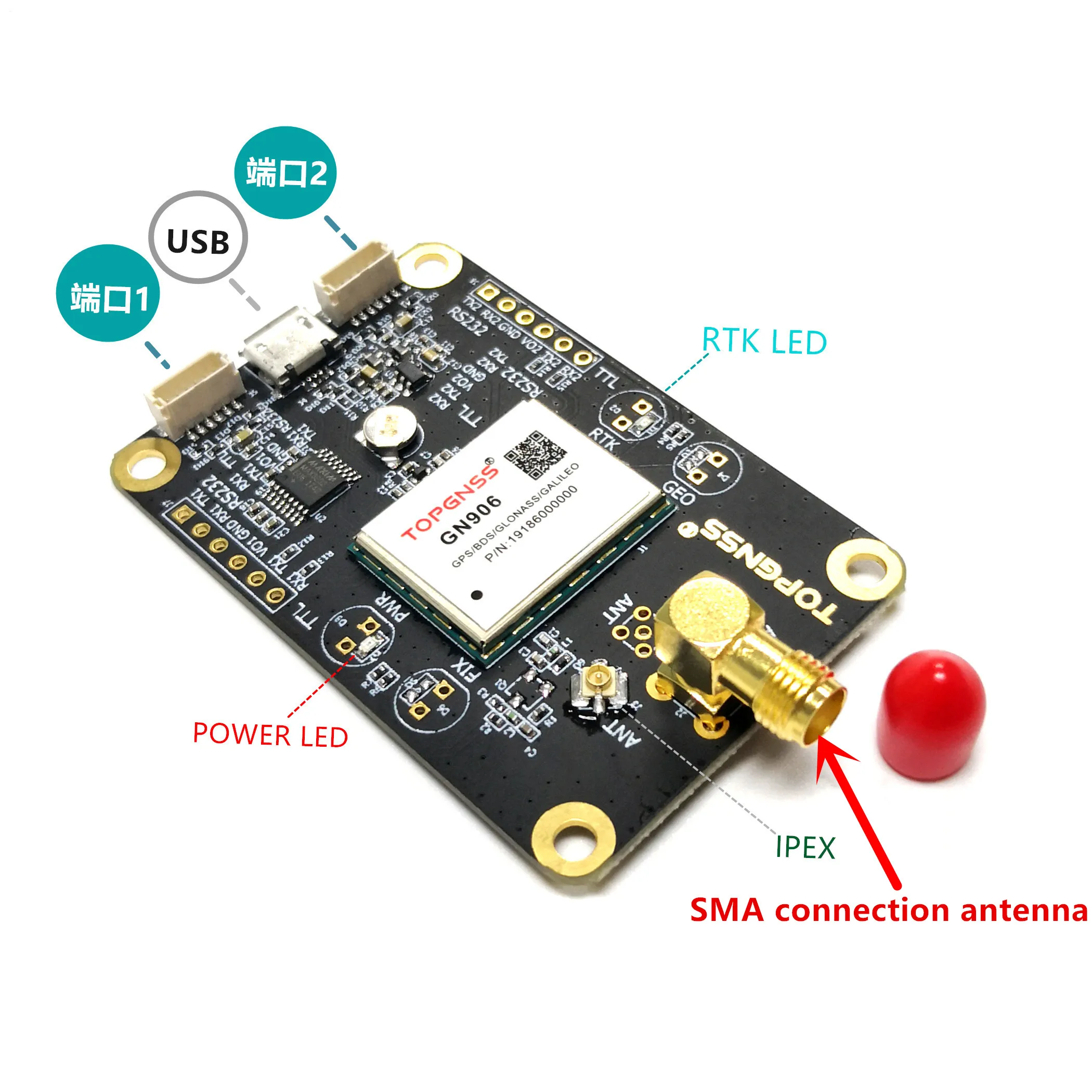 RTK GPS modul UAV UGV RTK hohe präzision GNSS modul ZED-F9P modul GNSS ...