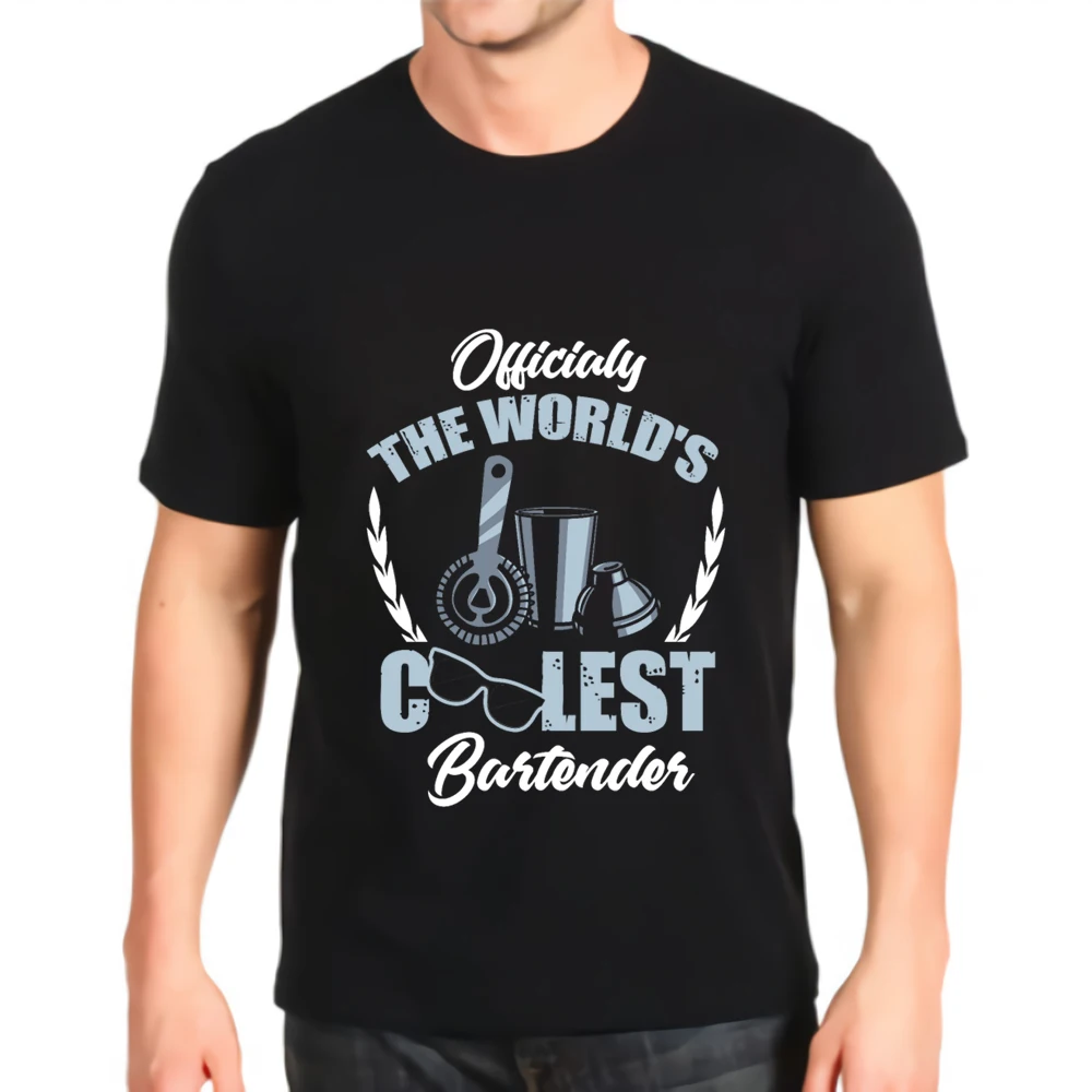 printed Tshirt new fashion bartender bar pub waiter cocktail party club ...
