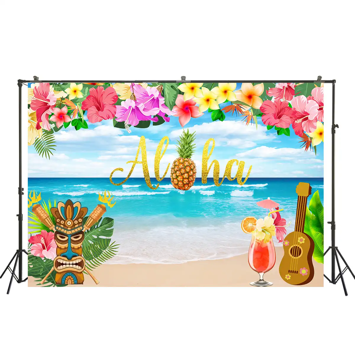 Luau Tiki Background For