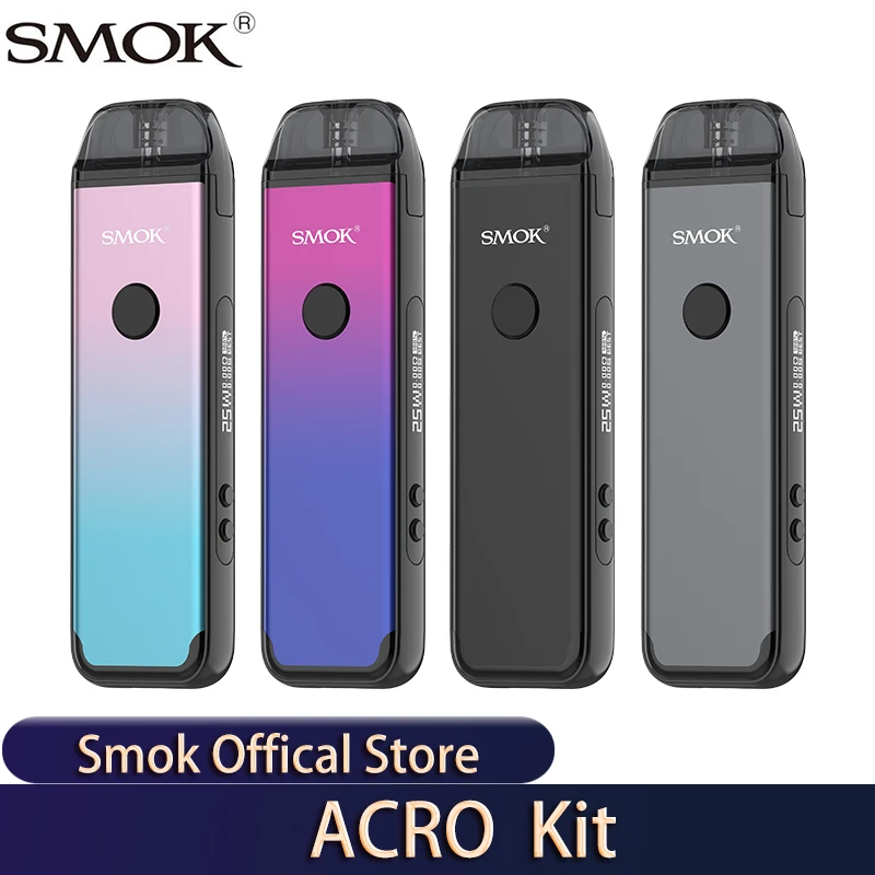 Original Smok Acro Pod Kit 25w 1000mah Built-in Battery Meshed 0.8ω Pod ...