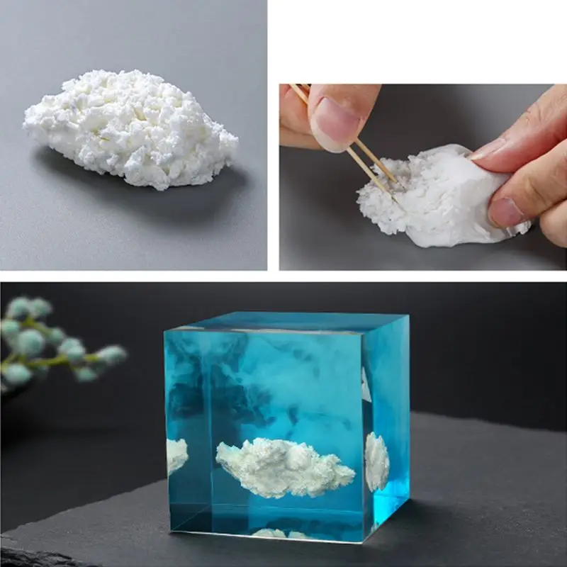 80g One Bag Handmade White Cloud Blue Sky Landscapes Resin Mold Jewelry ...