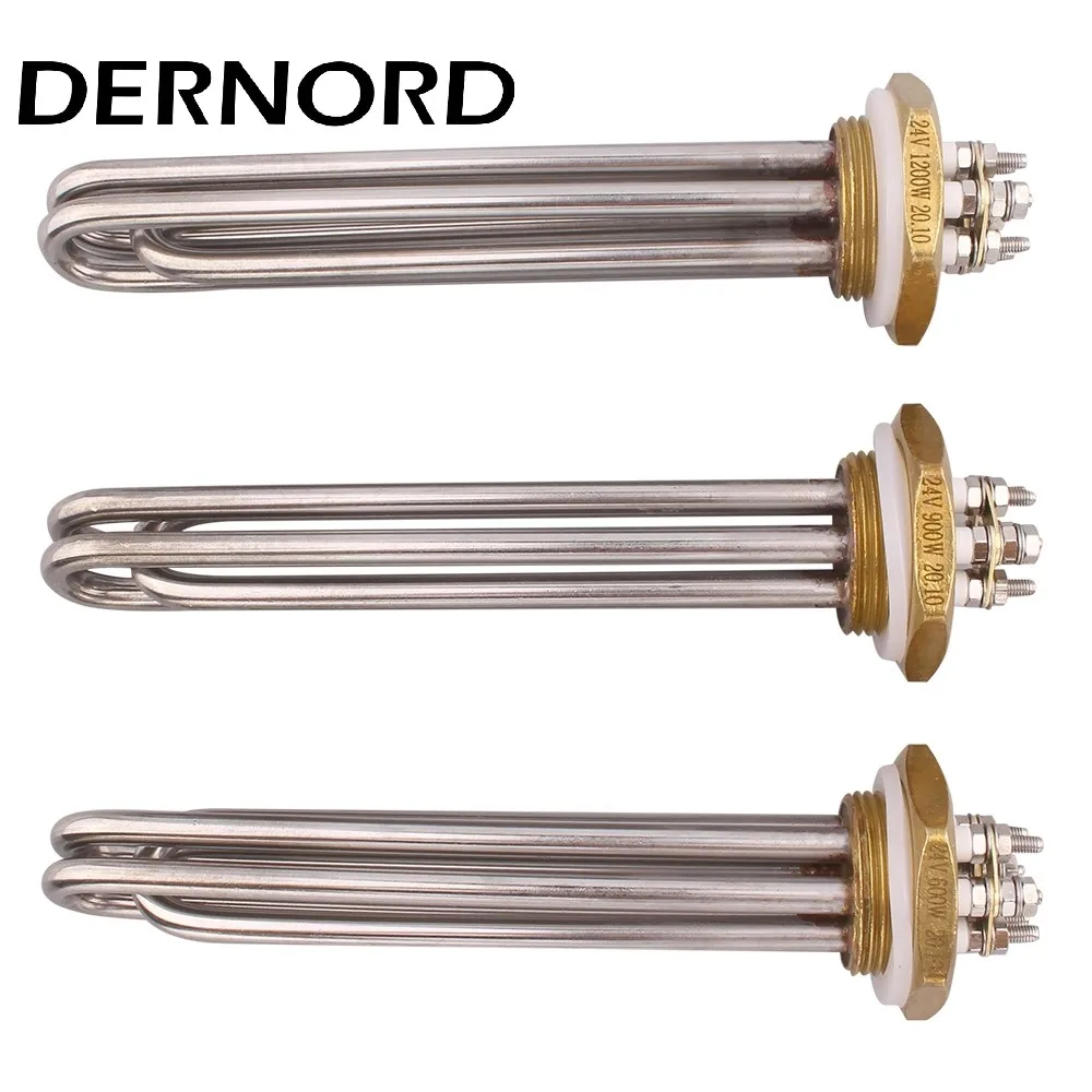 DN32 24V Electric Immersion Heating Element DERNORD 600W 900W 1200W ...
