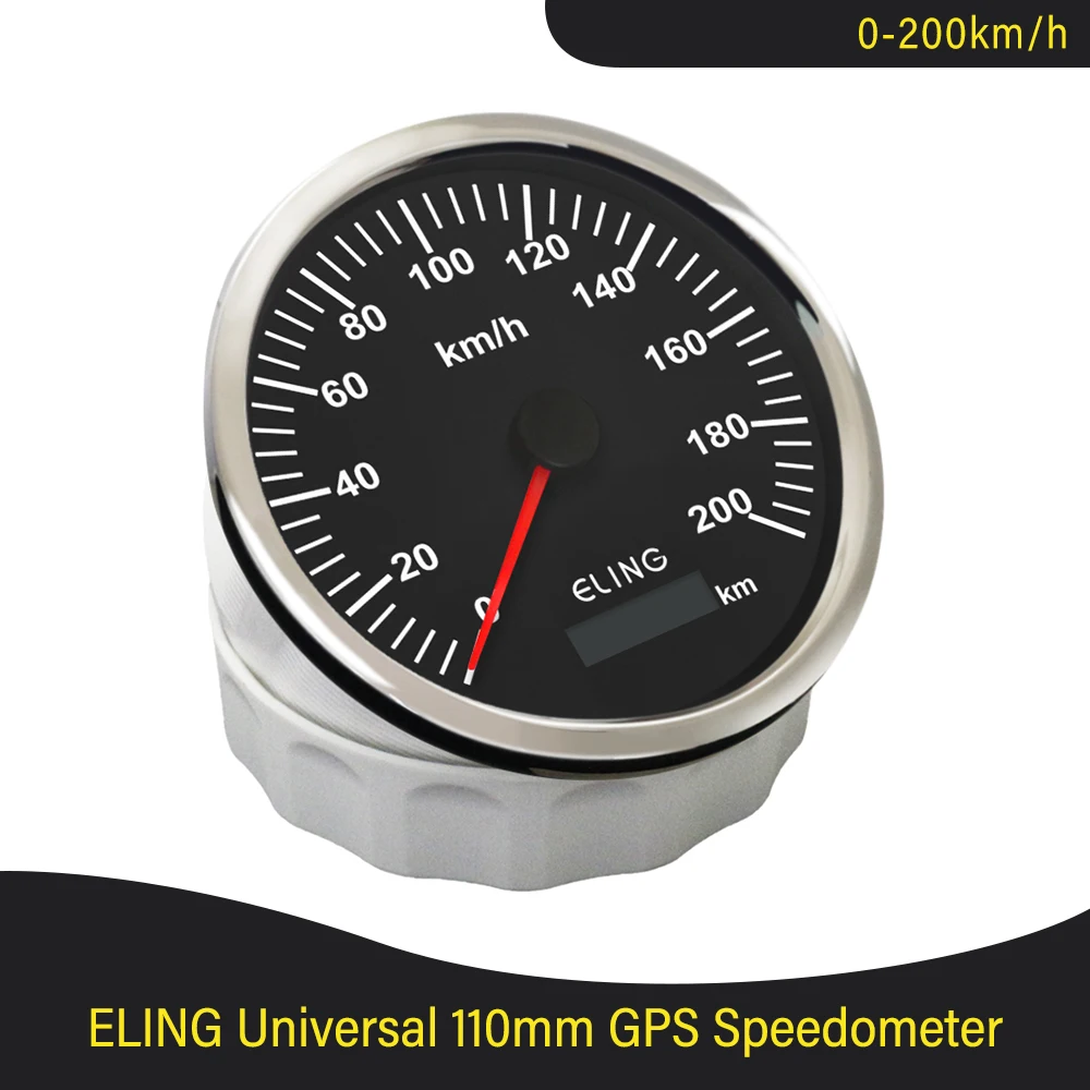 Eling Universal 110mm Gps Speedometer Speed Gauge 0-200km/h Odo For Car ...