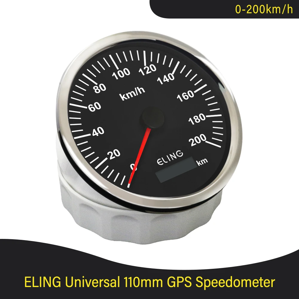 Eling Universal 110mm Gps Speedometer Speed Gauge 0-200km/h Odo For Car ...
