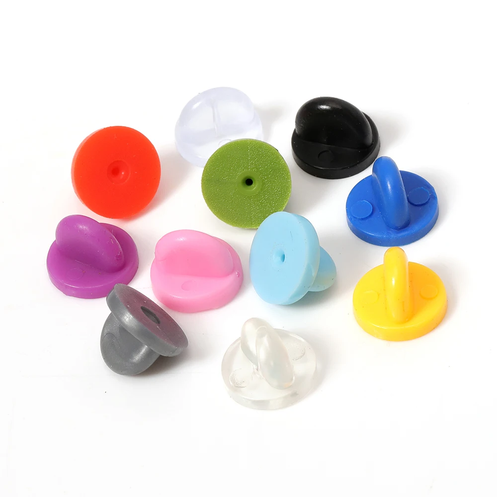 50pcs Rubber Pin Backs Brooch Bukle Button Clasp Clutch Care Cap Nail ...