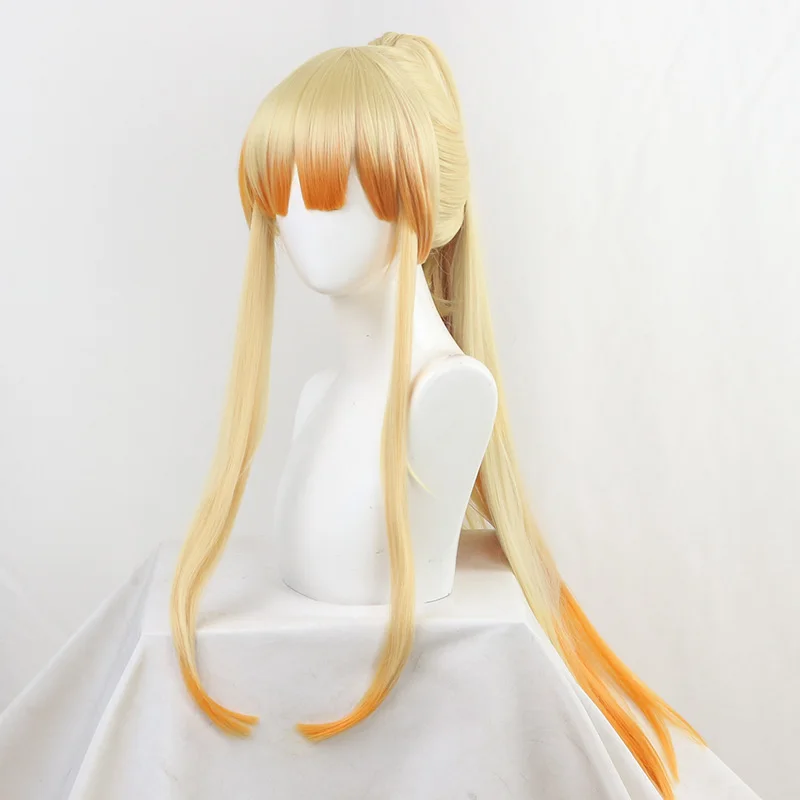 Kimetsu no Yaiba Agatsuma Zenitsu Wig Female Version Long Ponytail ...