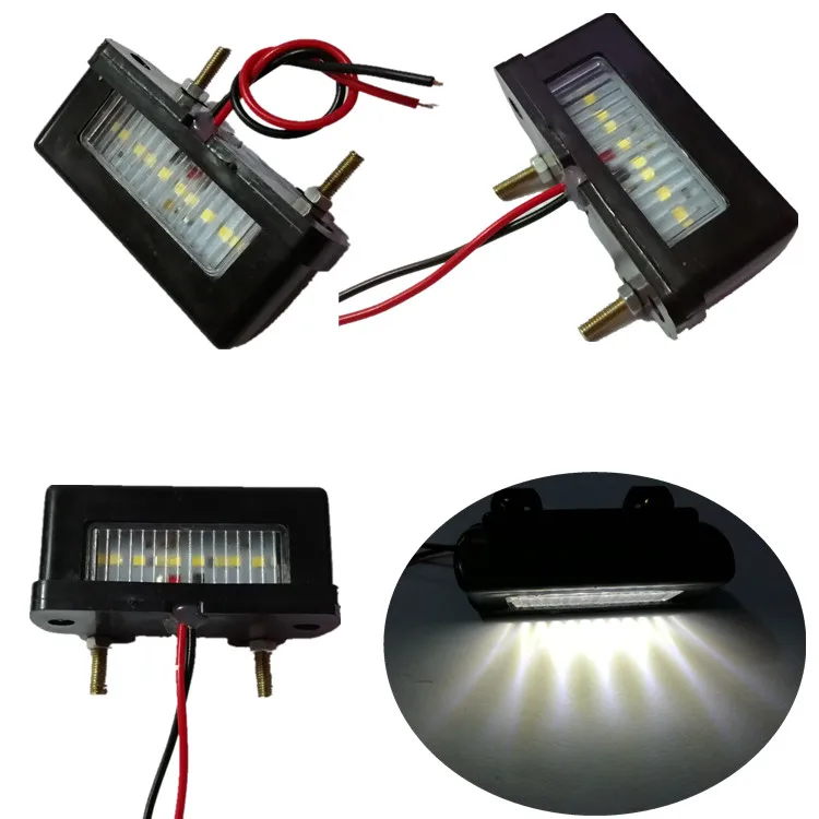 Universal 12V LED Number Licence Plate Light Rear Tail Light Lamp ...
