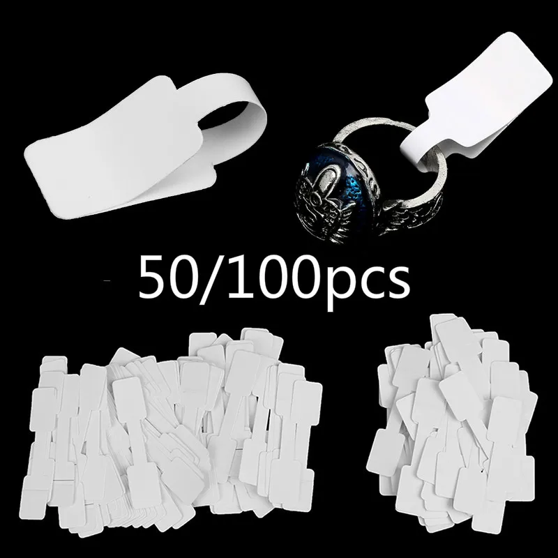 Wholesale 50/100 Pieces White Blank Price Tag Square Round Heads Paper ...