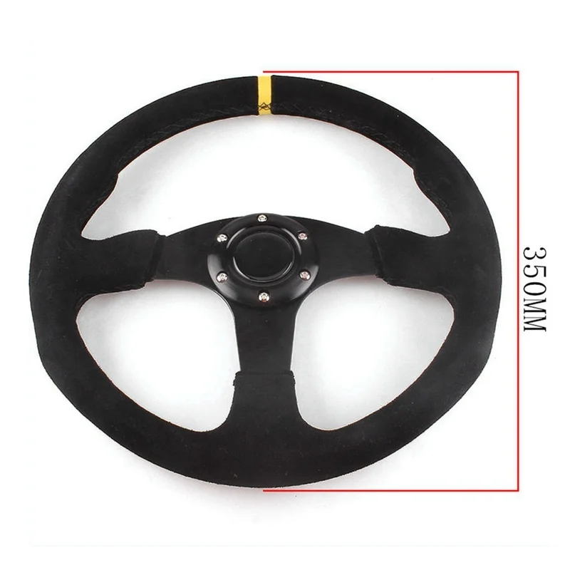 Universal 14 Inch 350mm Car Racing Deep Corn Drifting Steering Wheel ...
