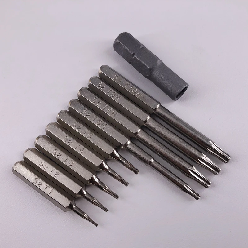 Screwdriver 3/25"(4mm)Bits Torx T1 T2 T3 T4 T5 T6H T8H T9H T10H ...