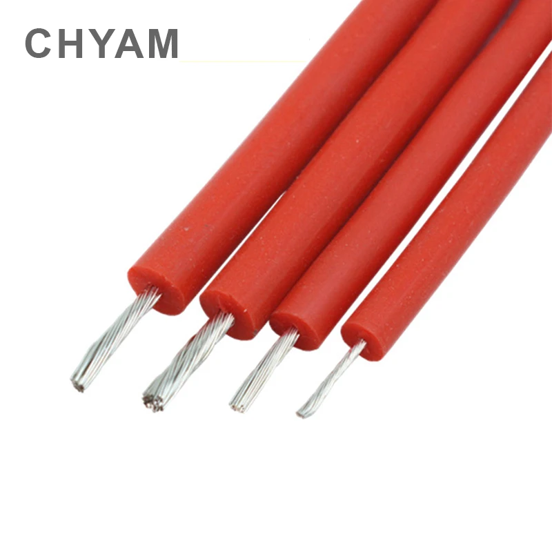Red Soft Silicone Wire High-voltage Wire And Cable 10kv 15kv 20kv-20awg 18awg 17awg 15awg Anti ...
