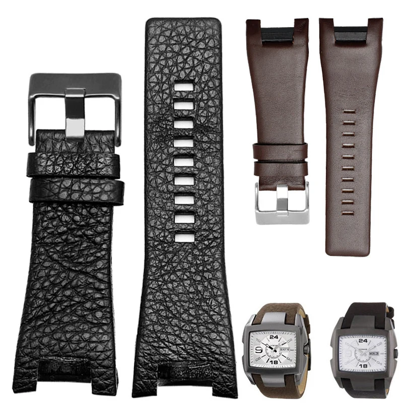Genuine Leather Watch Strap for Diesel DZ1216 DZ1273 DZ4246 DZ4247 ...
