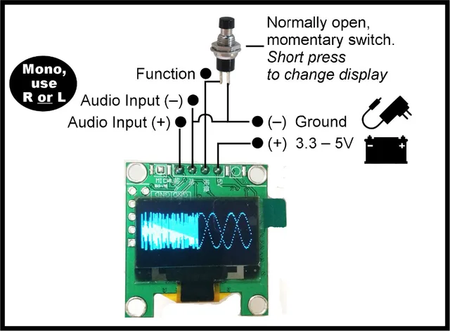 Mini 0.96 inch OLED Music Spectrum Display Analyzer PC power Amplifier ...