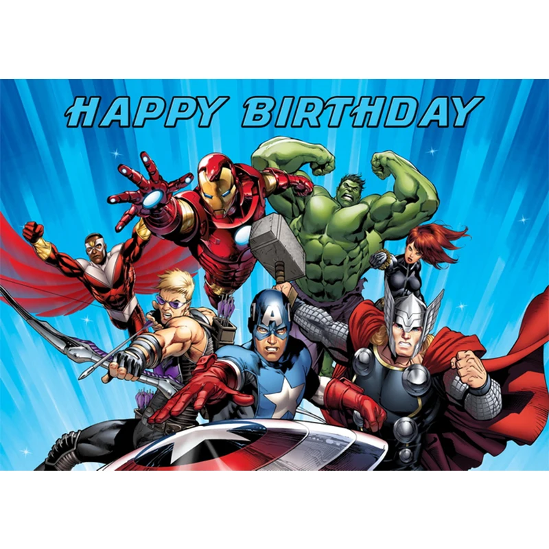 Avengers Happy Birthday Card
