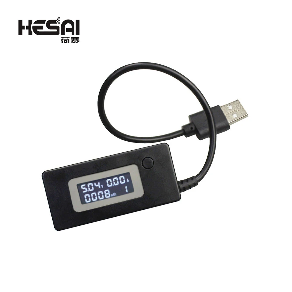 Black Digital Micro USB LCD USB Mini Current and Voltage Detector ...